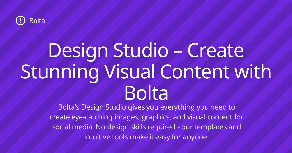Design Studio - Bolta Features